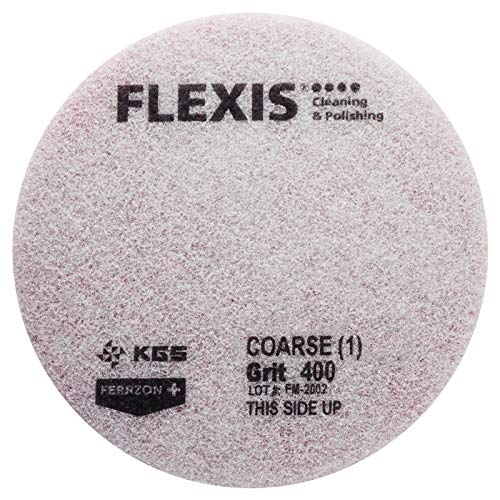 FLEXIS KGS Floor Cleaning & polishing Pads 9 inch, grit 400 - red (2 Pack)