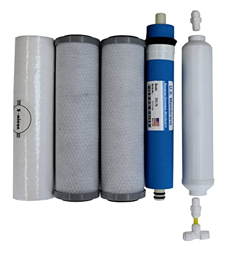 Compatible APEC Ultimate Complete 5 stage high capacity filter set for model ROES-75 RO Reverse Osmosis systems FILTER-MAX-ES75, 100% compatible + instructions and free tech support, provided by Alton