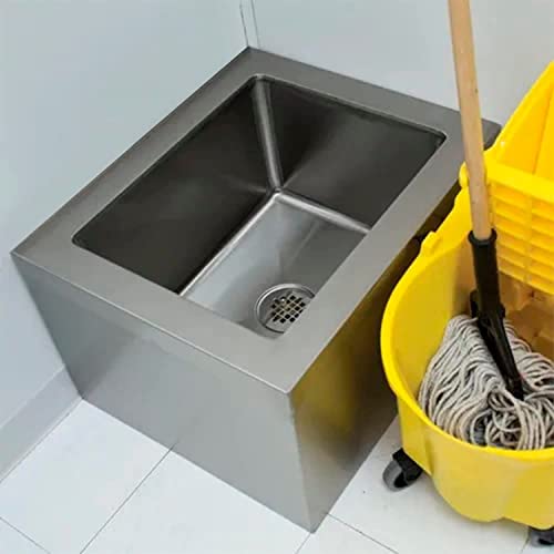 Commercial Stainless Steel Floor Mop Sink 19" x 22" x 12"