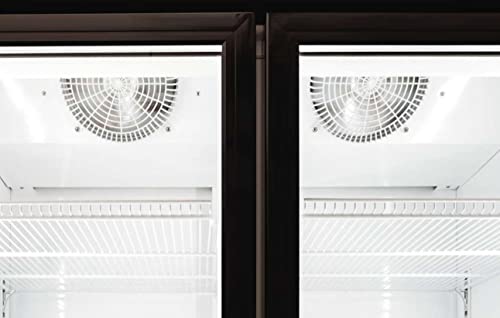 Procool Refrigeration Glass 2 Door Upright Display Beverage Cooler Merchandiser; 35 Cubic Ft., 45" Wide