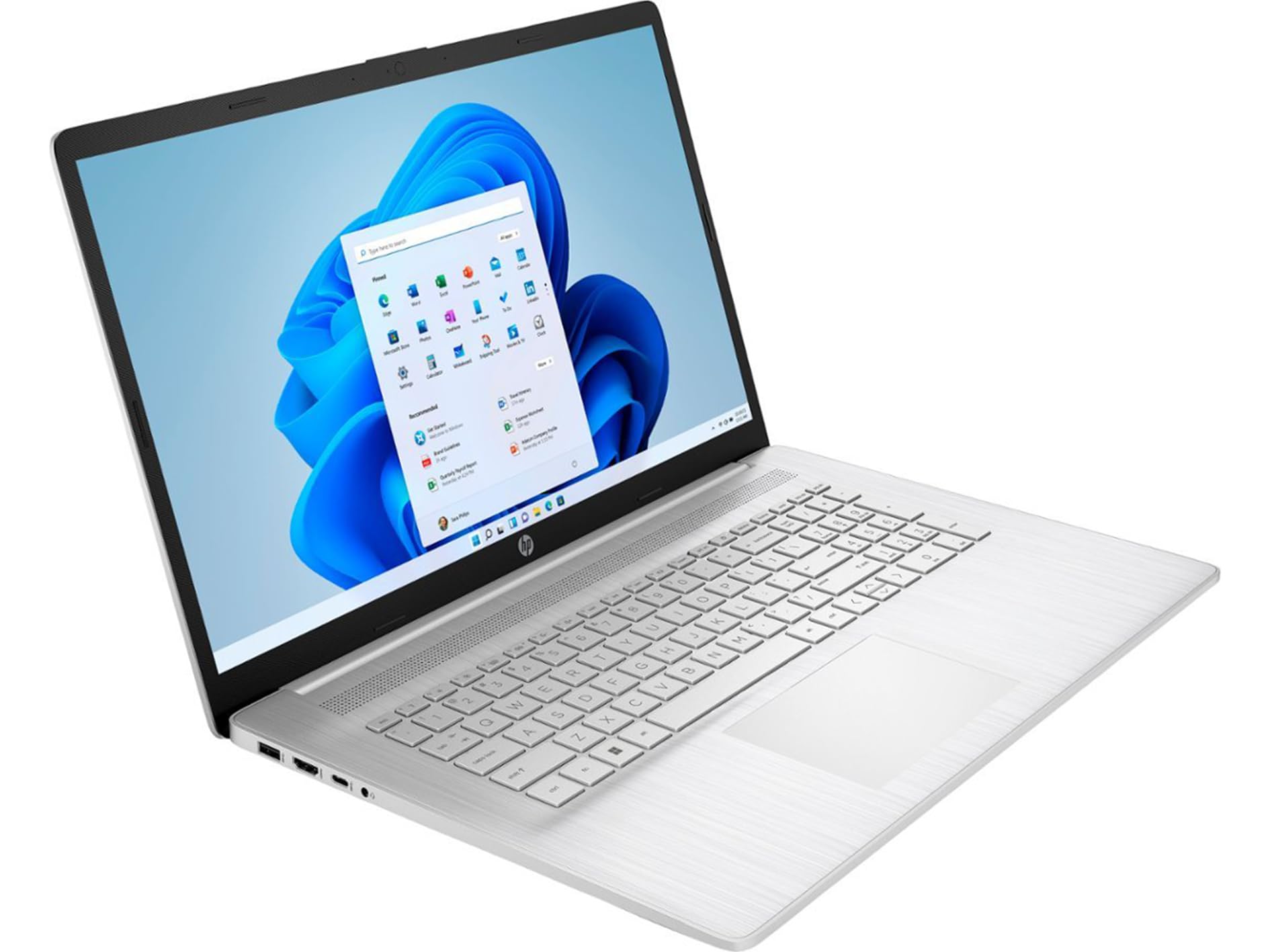HP 2022 17.3" HD+ BrightView Laptop, Intel Core i3-1115G4 Processor (Beats i5-1035g1), 16GB RAM, 256GB PCIe SSD, Intel UHD Graphics, HD Webcam, HD Audio, Windows 11, Silver, 32GB Snowbell USB Card