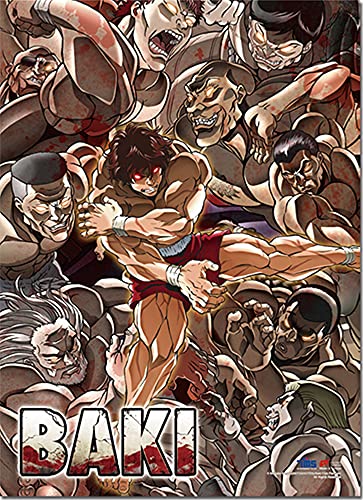 Great Eastern Entertainment Baki-Key Art 1 Wall Scroll, Multi-Color