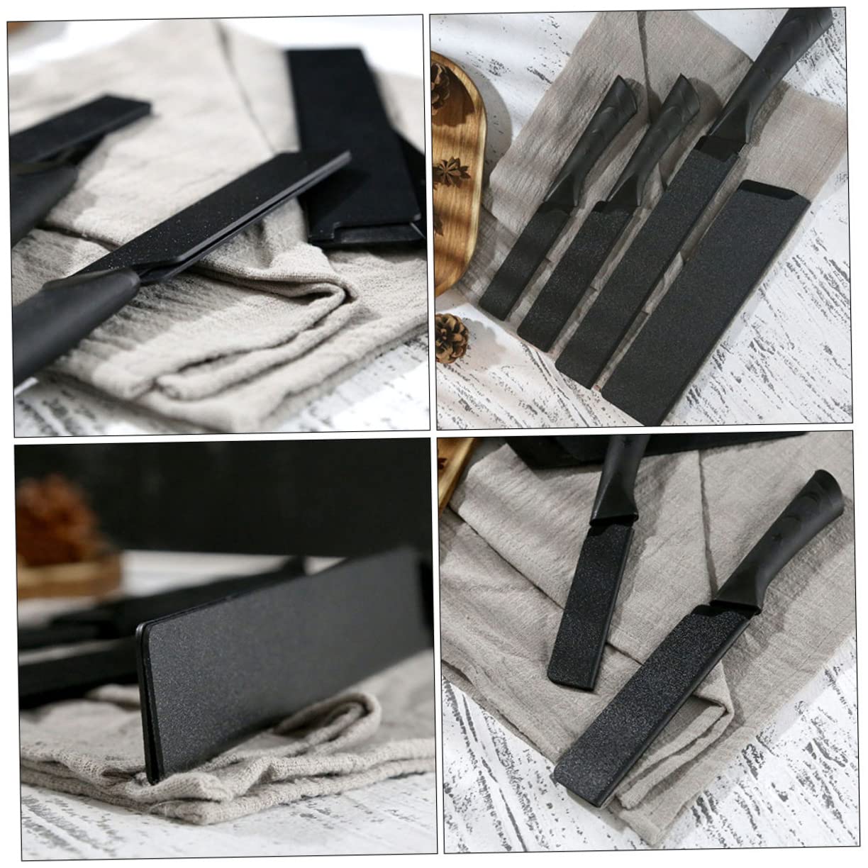 Cabilock 25 Pcs Blade Protection Jacket Cutter Sleeves Cutter Protector Sleeve Universal Guard Kitchen Guard Blade Protectors Cutter Safe Cover to Open Meat Cleaver Abs