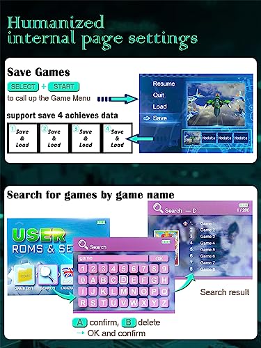 Fadist Handheld Game Console, Portable Retro Game Console, Built in 6000+ Classic Games,3.0 inch IPS Screen,Support for 2 Player,Connecting to TV, Ideal Gift for Kids, Adult, Friend, Lover
