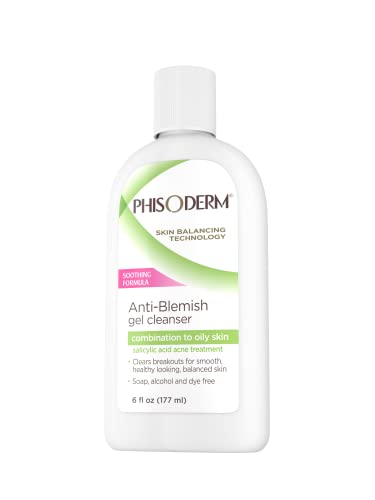 pHisoderm Anti-blemish Gel Cleanser, for Oily, Combo and Acne-prone Skin, 6 Fluid Ounce Bottle (Pack of 4)
