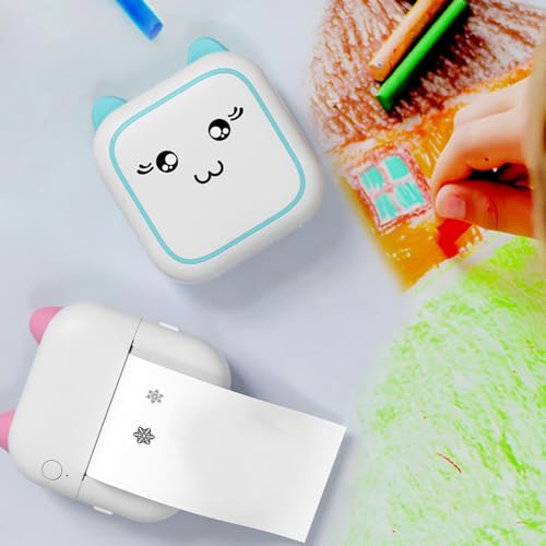 ELINP Bluetooth Mini Pocket Printer, Portable Thermal Printer with Printing Paper for Notes, Journal, Memo, Pictures, Photos, Journals, DIY,Study (Roseate)