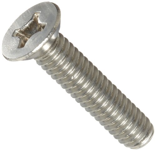 Small Parts 18-8 Stainless Steel Machine Screw, Plain Finish, Flat Head, Phillips Drive, Meets ASME B18.6.3, 5/16" Length, Fully Threaded, #4-40 UNC Threads (Pack of 100)