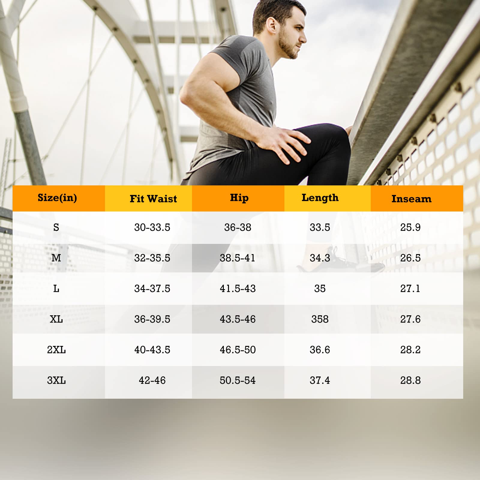 BOOMCOOL Men's Compression Pants with Pockets, Men's Running Tights Leggings Workout Dry Baselayer Gym Athletic Yoga Pants
