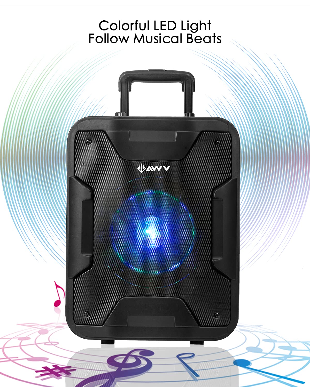 Karaoke Machine for Adults, Wireless Portable PA System Bluetooth Karaoke Speaker with 8" Subwoofer, 2 Wireless Microphones, Disco Ball Light for Christmas Singing Party Home Karaoke Outdoor