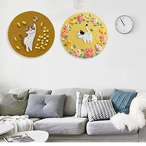 Mantouxixi Embroidery Starters Kit with Pattern & Instructionsfor Beginners, Cross Stitch Kits with Embroidery Hoops, Stamped Embroidery Cloth, Colored Threads and Needles