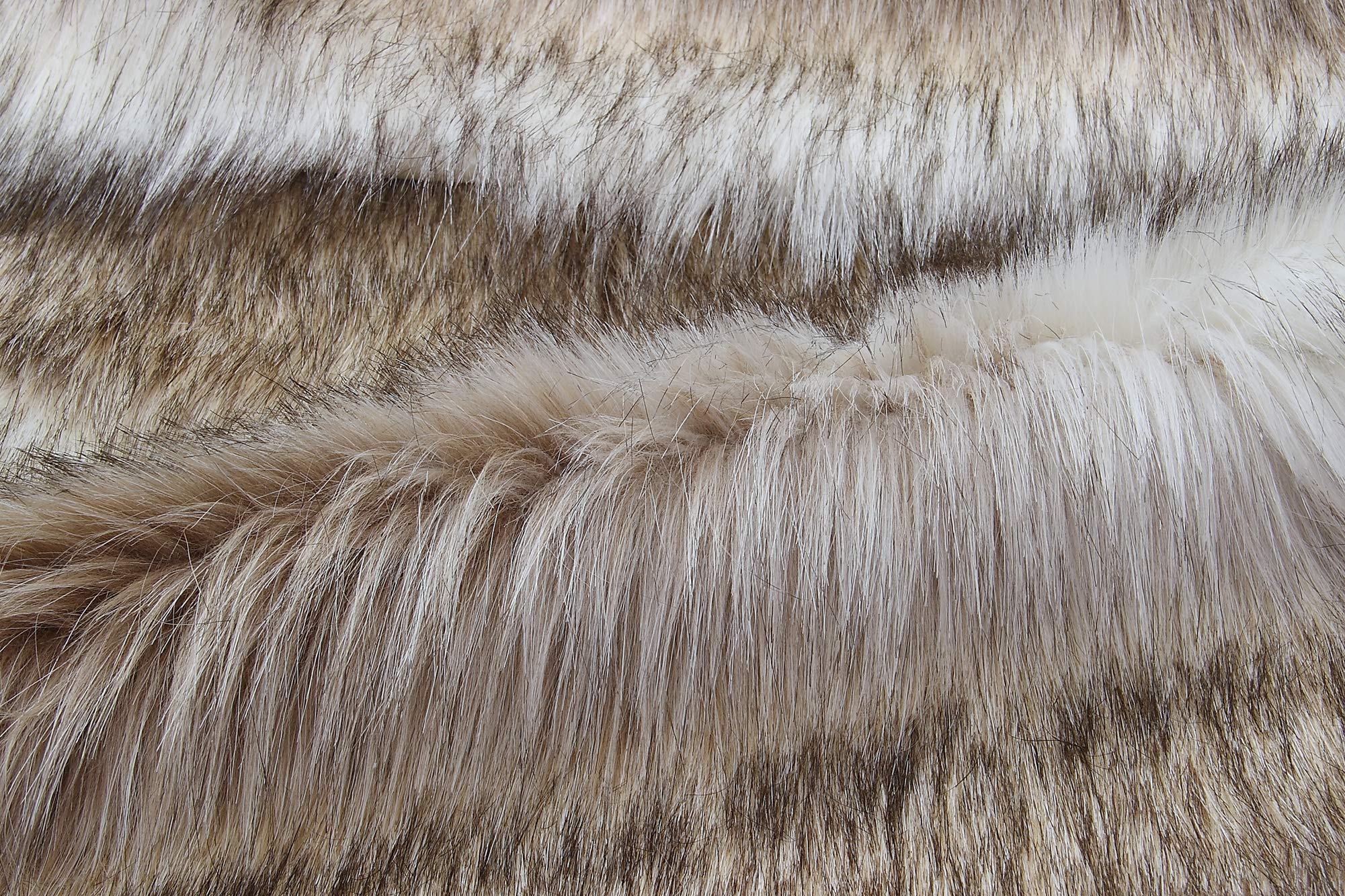 Caracilia Faux Fur Shawl Wrap Stole Shrug Winter Bridal Wedding Wrap FoxFur L CA95, Fox White / Brown