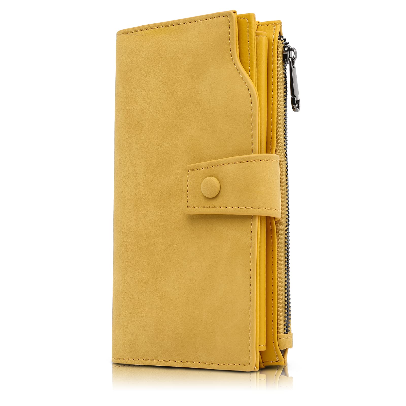 TAN.TOMI Wallet Women, Vegan Leather Women Wallet Large Capacity, Wallet for Women RFID Blocking with Multi Card Organizers