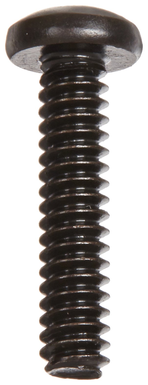 Small Parts Steel Pan Head Machine Screw, Black Oxide Finish, Meets ASME B18.6.3, #1 Phillips Drive, #4-40 Thread Size, 1/2" Length, Fully Threaded, Import (Pack of 100)