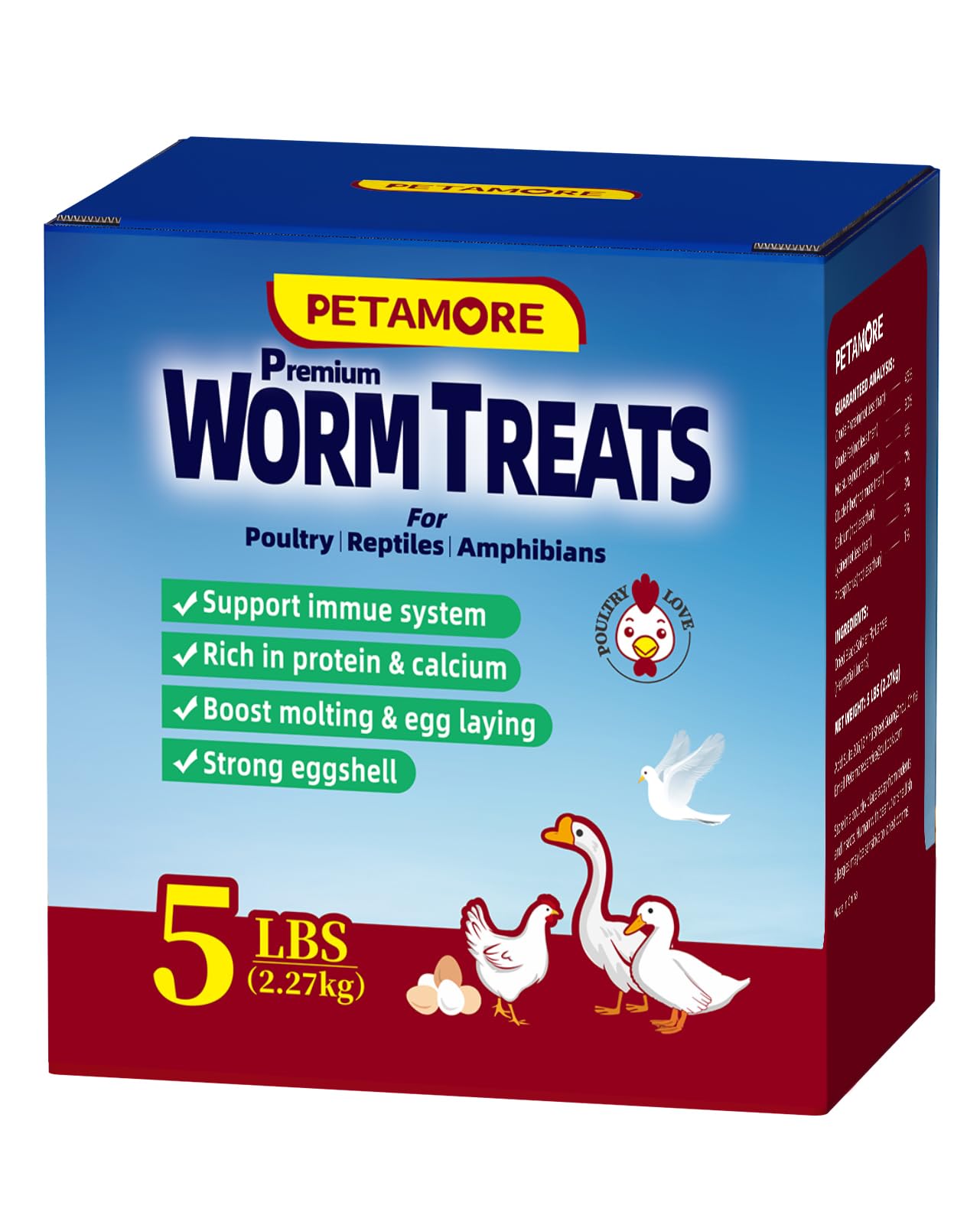 Dried grubs for Chicken -Alternative to Dried mealworms for Chickens-Dried Black Soldier Fly Larvae for Laying hens Backyard Flock Party Poultry, Fowl, Reptiles, Amphibian etc