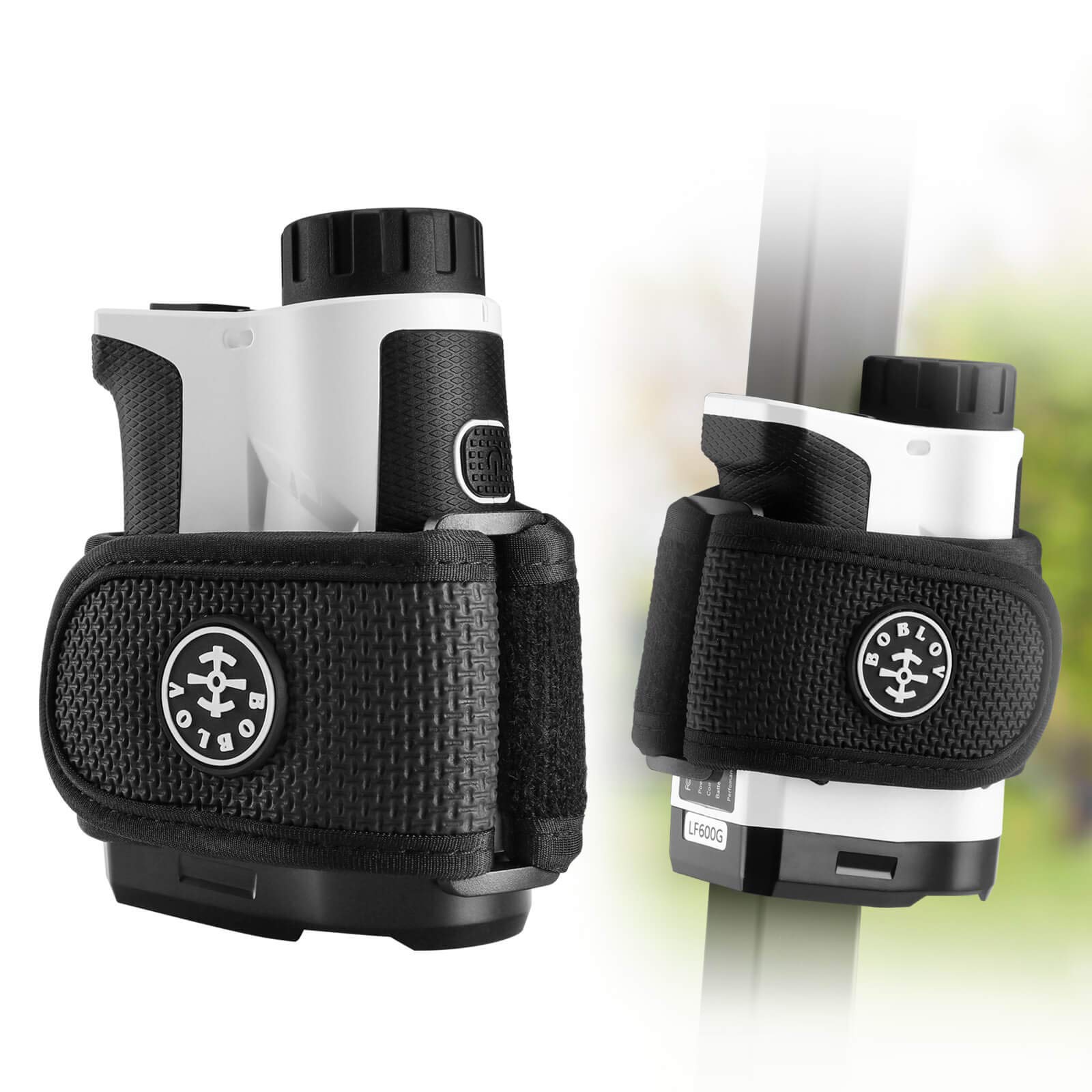 BOBLOV Golf Rangefinder Magnet Holder Strap, Universal Magnetic Straps for All Brand Rangefinder, 2pcs Big Strong Magnets &Adjustable Length,Easily Stick for Golf Cart Railing (Magnetic Holder Strap)