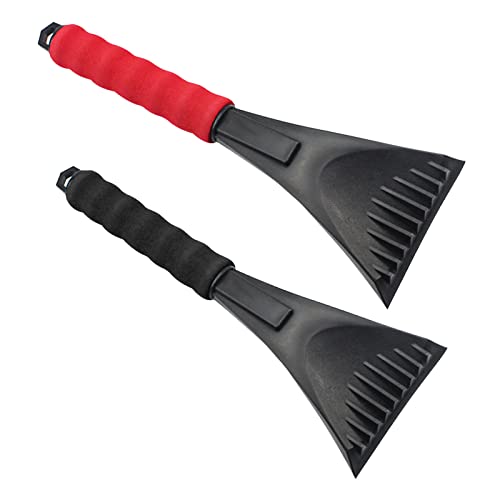Dewkou Pack-2 Ice Scraper for Car, Car Windshield Window Snow Scraper, Car Window Frost Removal Brush Tool, Automobile Windscreen Defrost Squeegee for Winter, Universal Size for SUV, Cars
