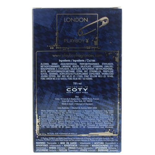 Playboy London Eau De Toilette Spray for Men 100ml/3.4 Oz