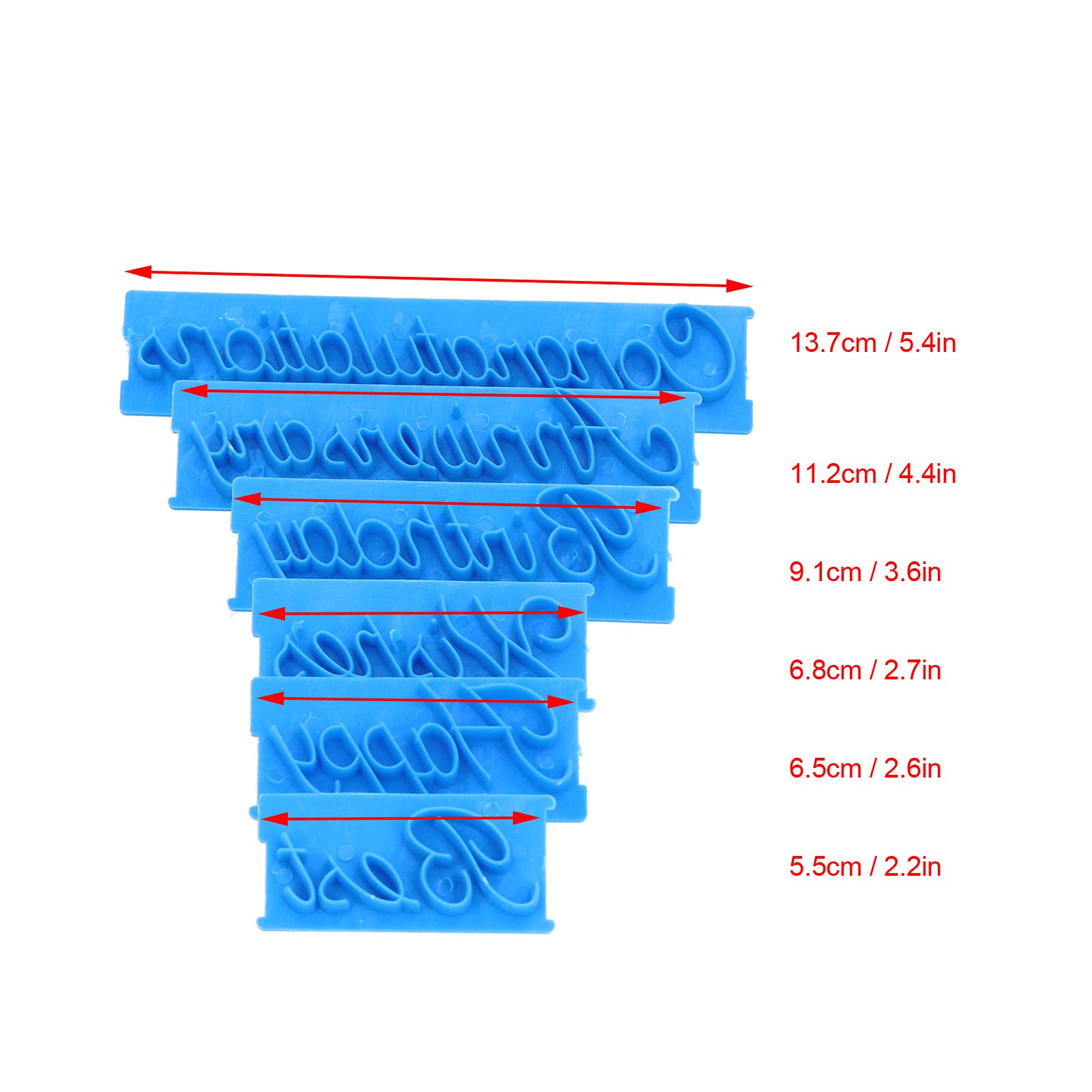 Cake Mold Words Stamp, Cookie Stamps, Words Stamp Happy Birthday Congratulation Anniversary Best Wishes Handwritten Letter Cutter Set Cake Decoration for DIY Cake Cookies Pastry (Blue)