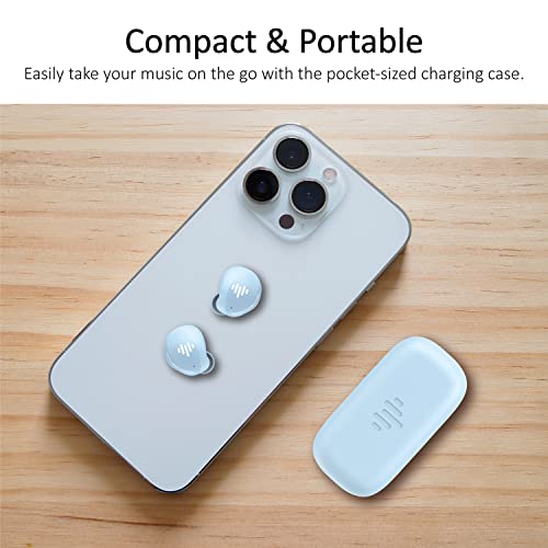 iLuv myBuds Wireless Earbuds, Bluetooth 5.3, Built-in Microphone, 20 Hour Playtime, IPX6 Waterproof Protection, Compatible with Apple & Android, Includes Charging Case & 4 Ear Tips, TB100 Sierra Blue