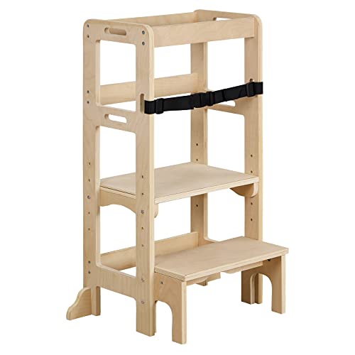 Scolyk Learning Tower for Toddlers 1-3 :Toddler Tower Kitchen Helper Stool for Toddlers,Toddler Kitchen Stool Helper,Toddler Step Stool Kitchen Helper,Toddler Stool for Kitchen Counter
