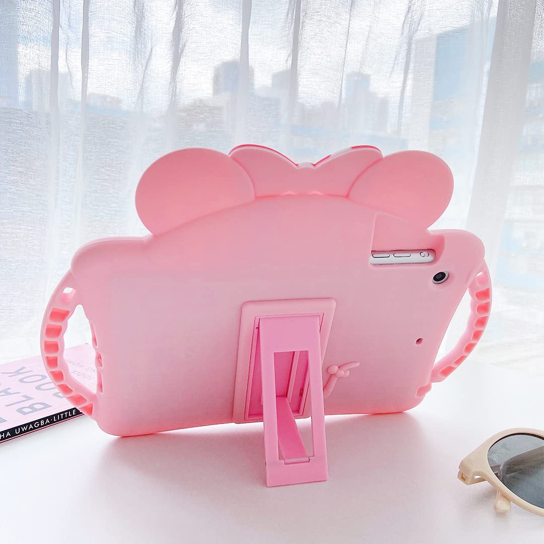 Compatible with iPad 9th Generation Case 2021/iPad 8th Generation Case 2020 10.2 Inch, iPad 7th Gen 2019 Case,Cute Cartoon with Stand Case (Pink)