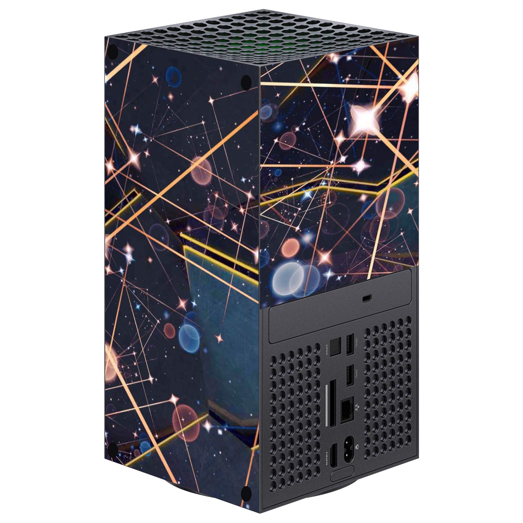 PlayVital Galaxy Geometric Custom Vinyl Skins for Xbox Series X, Wrap Decal Cover Stickers for Xbox Series X Console Controller