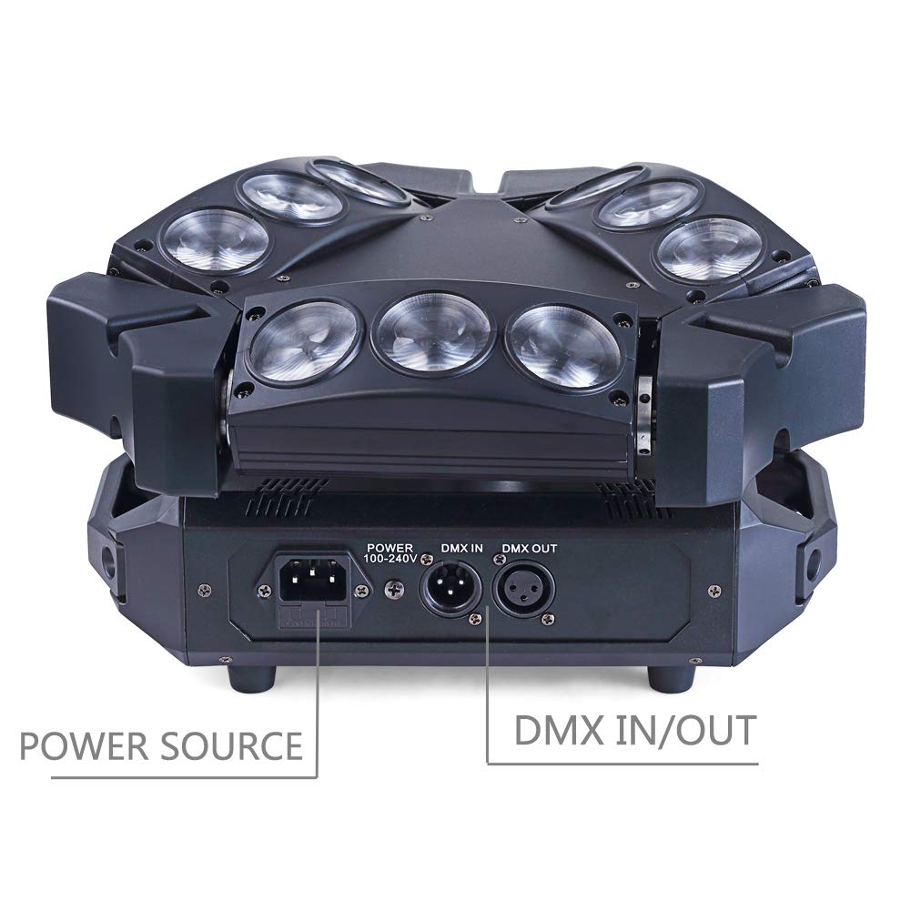 Stage Lights Moving Heads Dj Lighting DMX Lights DMX 512 Sound Activated for Party, Disco, Dance Floor, Bar, Wedding, Stage DJ Equipment Light Show shehds Lighting