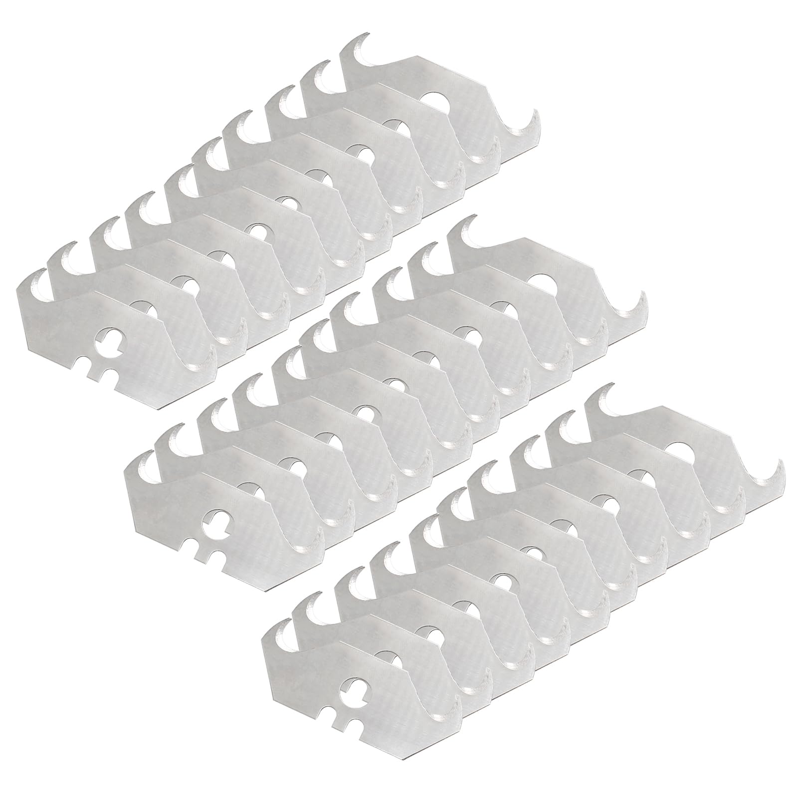 Coufce 30 pcs Hook Blade Utility Knife Blades Super Sharp Refill Blades Heavy Duty SK5 Replacement Blades for Carpet, Roofing, and Box Cutters
