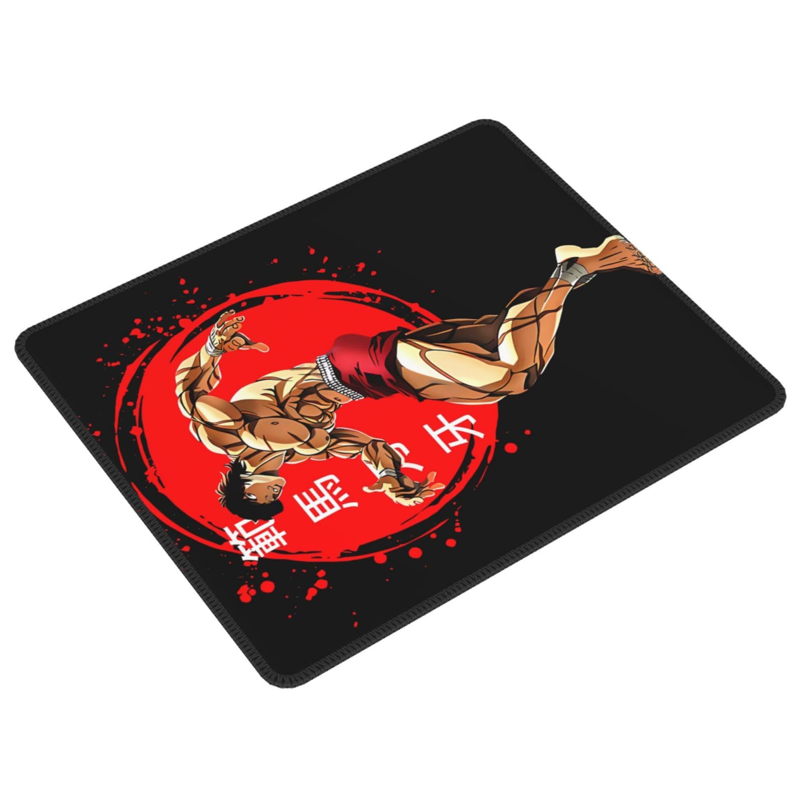 Baki Anime The Grappler Rubber Mousepads Ultra Thick 3mm Large Gaming Mouse Pad Mat Anti-Slip for Gaming Office Laptop Computer 7.9 X 9.5 in