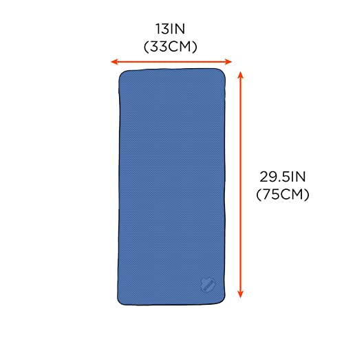 Ergodyne Chill-Its 6602 Evaporative Cooling Towel, Blue 13 inches x 29.5 inches