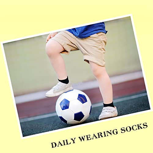 JAMEGIO boy socks 12 Pairs kids Low Cut socks Half Cushion Sport Ankle Athletic Sock for Little Big Kids(7-10 Years)