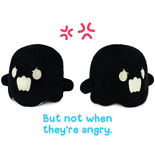 TeeTurtle - Plushmates - Magnetic Reversible Plushies that hold hands when happy - Ghost - Huggable and Soft Sensory Fidget Toy Stuffed Animals That Show Your Mood - Perfect for Halloween!