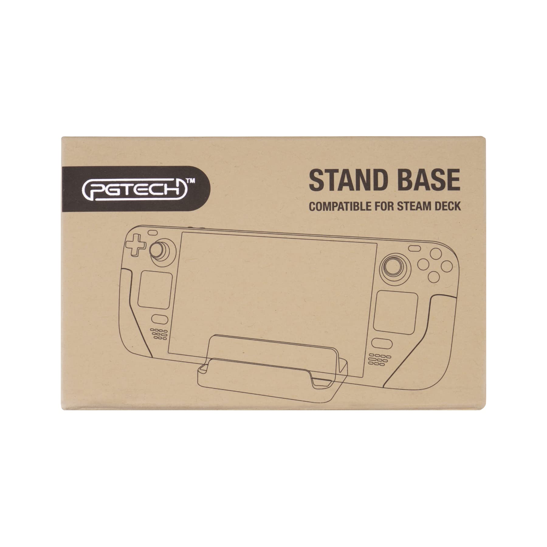 BURSTNINJA Portable Stand Base for Steam Deck, Display Stand for Steam Deck Handheld Gaming PC, Playstand Switch Holder with Anti-Slip Pad - Black