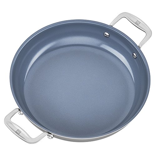 ZWILLING Spirit Ceramic Nonstick Braiser, 4-qt, Stainless Steel/Grey