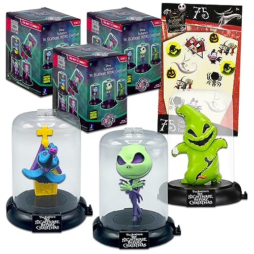 Disney Nightmare Before Christmas Blind Box Party Favors 3 Pack â Bundle with 3 Nightmare Before Christmas Mystery Figures Domez and Tattoos | Nightmare Before Christmas Collectibles