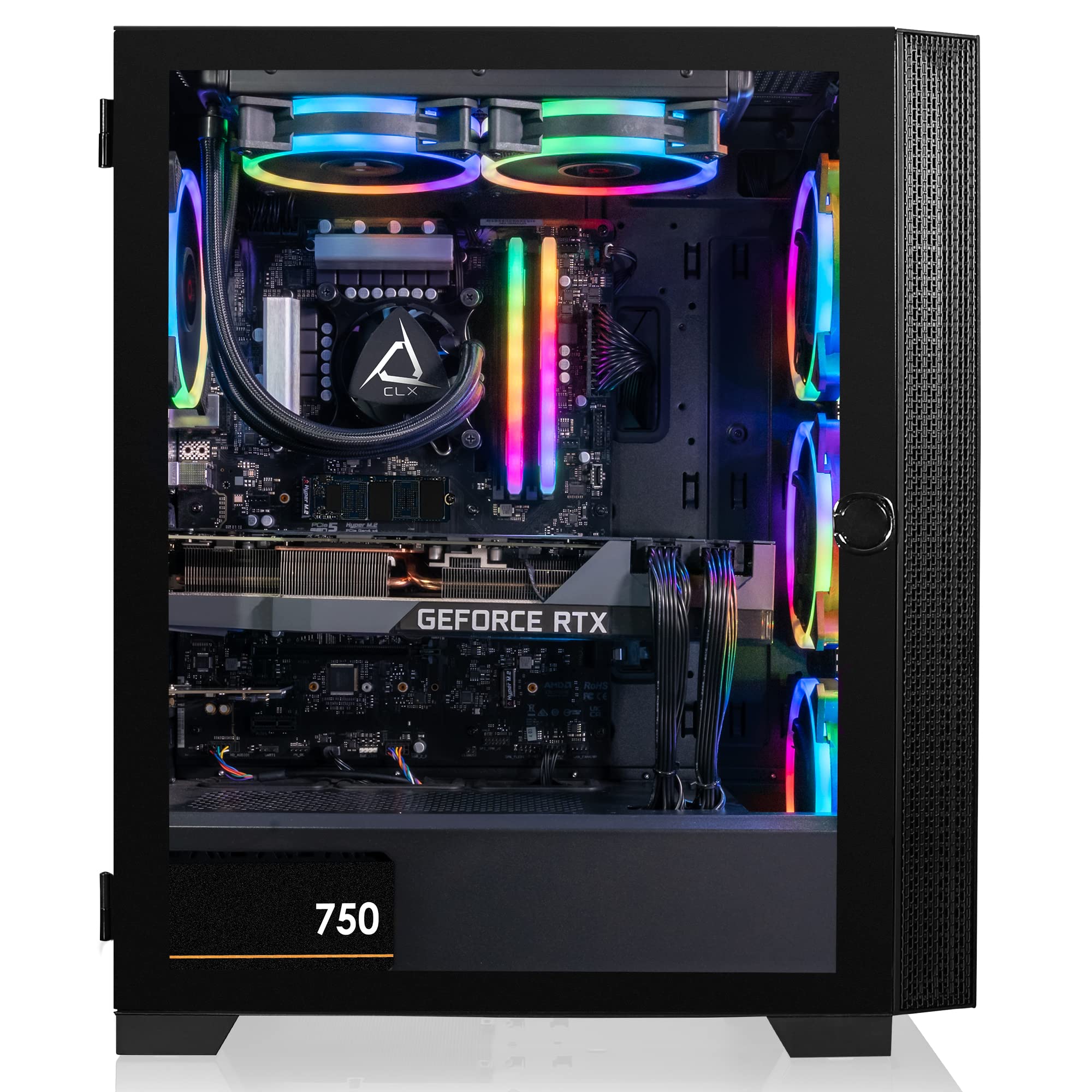CLX Set Gaming Desktop - Liquid Cooled Intel Core i7 12700KF 3.6GHz 12-Core Processor, 32GB DDR4 Memory, GeForce RTX 3070 8GB GDDR6 Graphics, 500GB SSD, 4TB HDD, WiFi, Windows 11 Home 64-bit