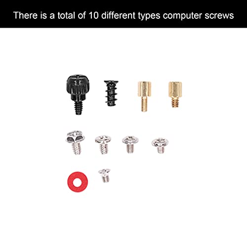 Computer Screw Set, Oxidation Resistance Rustproof Computer Screw Parts Brass Steel Paper Fiber with Brush for Replacement