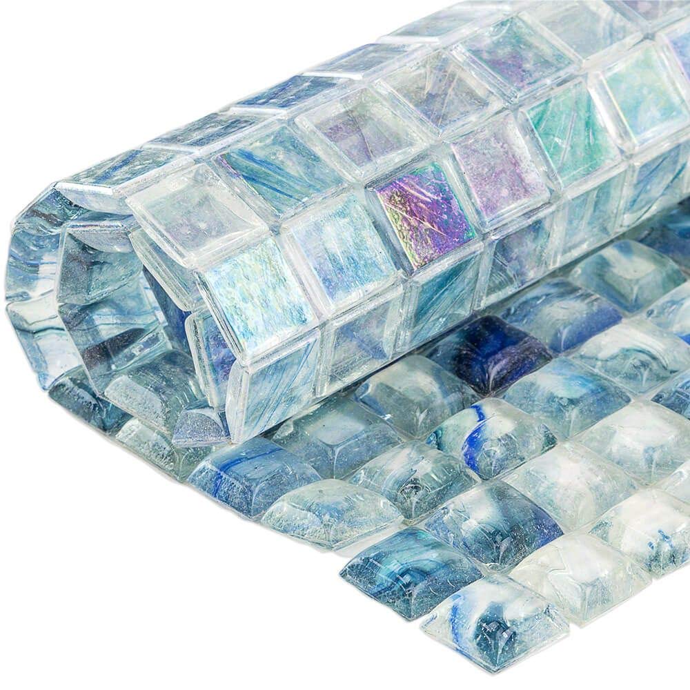 Breeze Fog 12.75 in. x 12.75 in. Glass Mosaic Floor and Wall Tile (1.15 Sq. Ft. per Sheet)