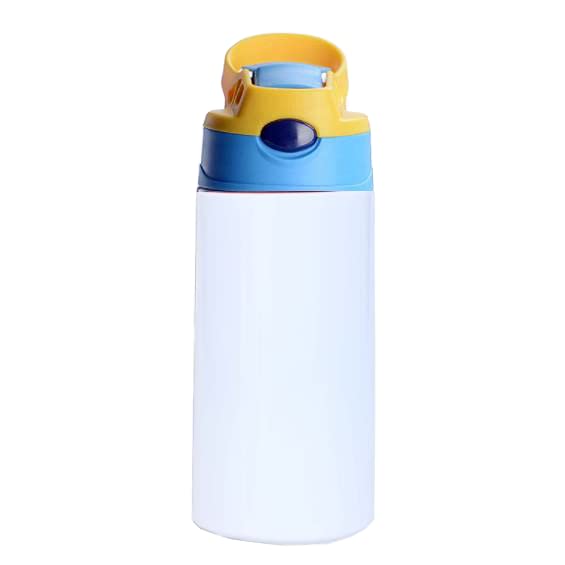 Buwaters 12 Oz Kid Sublimation Tumbler Blank Strainght Insulated Cute Sippy Cup Stainless Steel Water Bottle (5pack)