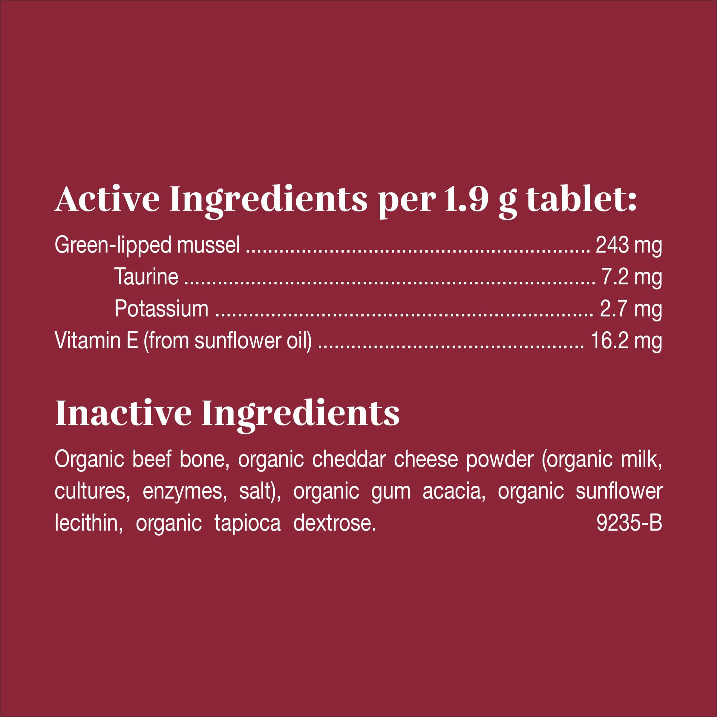 EverRoot Dog Heart Supplements Heart Health Chewable Tablets with Taurine and Green-Lipped Mussels - 4.02 oz. Canister