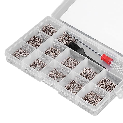 Computer Screws Kit, Non Deform Computer Screw Flat Head for Notebook(Silver)