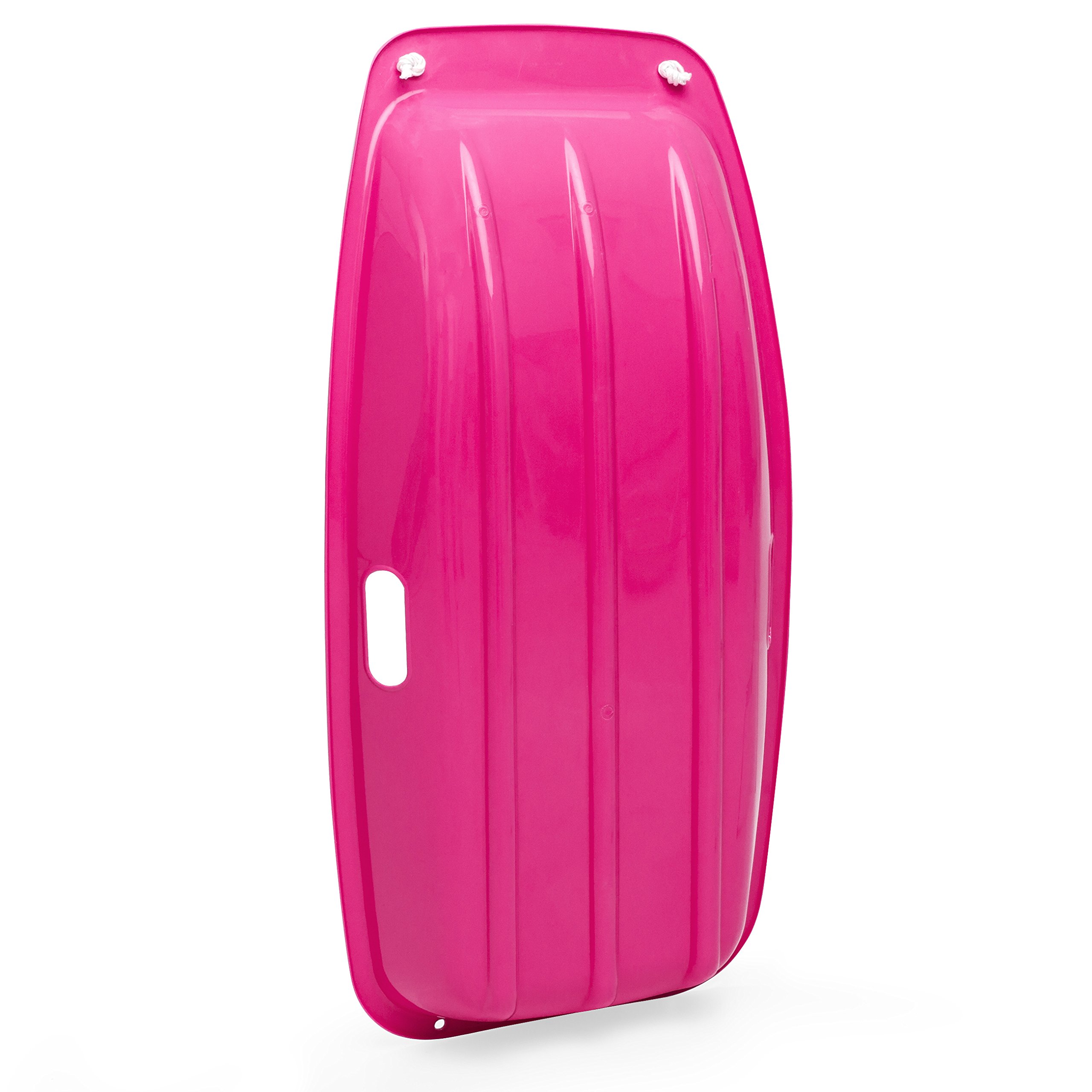Best Choice Products 35in Kids Plastic Toboggan Snow Sled w/Pull Rope, 2 Handles