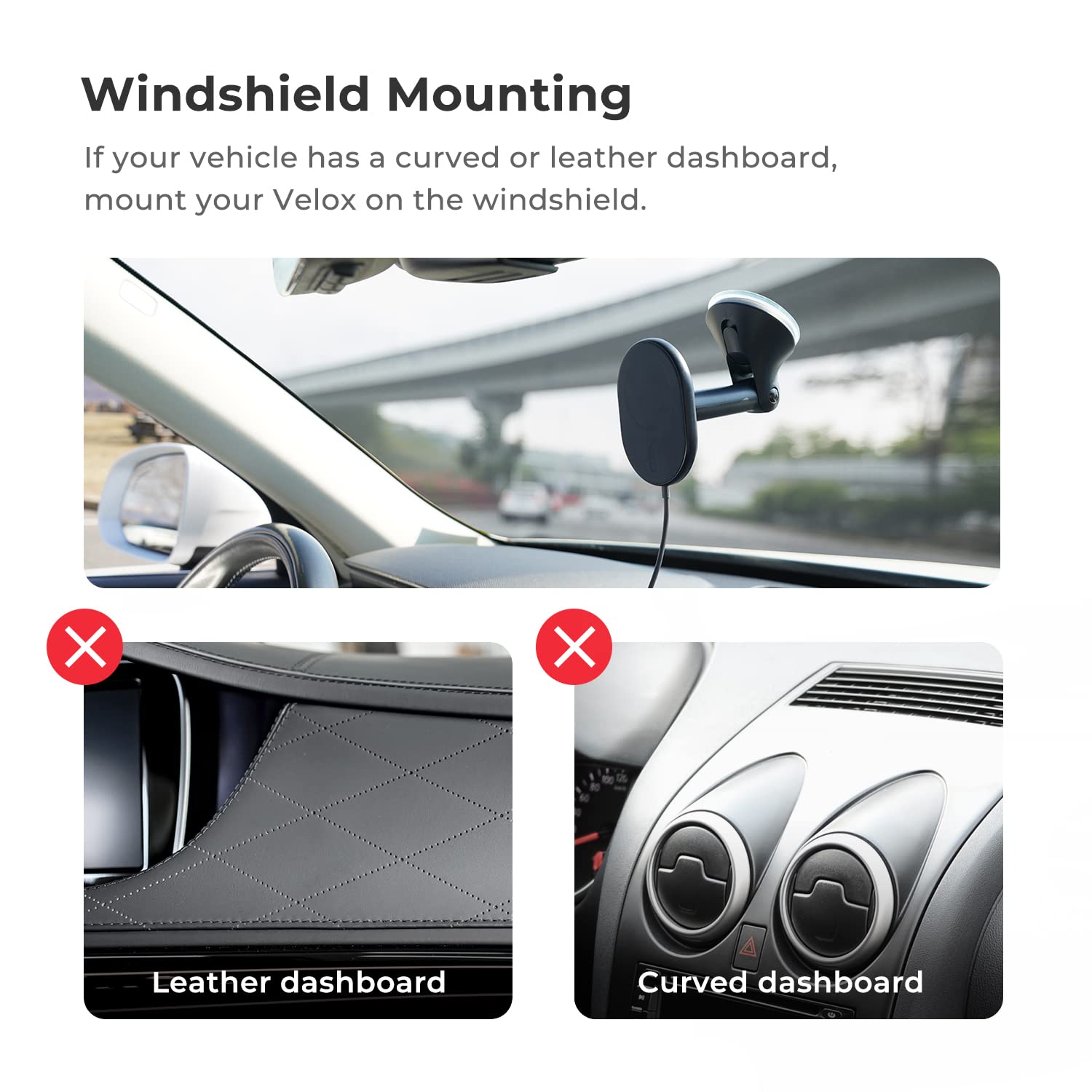 iOttie Velox Magnetic Wireless Car Mount for MagSafe iPhones - Charger Included. Compatible with iPhone 12 to 15 Series
