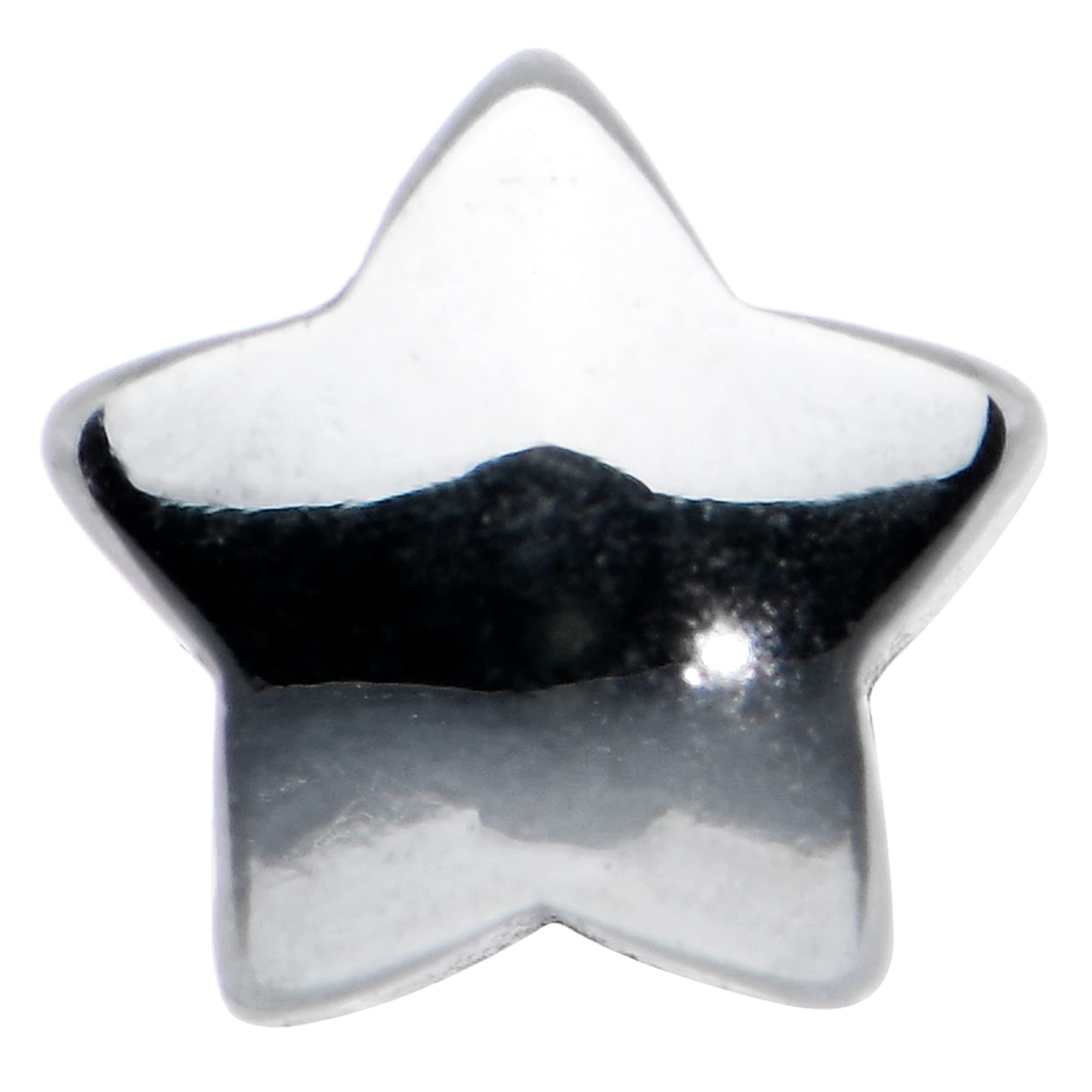 Body Candy 14G Womens 316L Stainless Steel Simple Star Barbell Tongue Ring Body Piercing Jewelry 5/8”