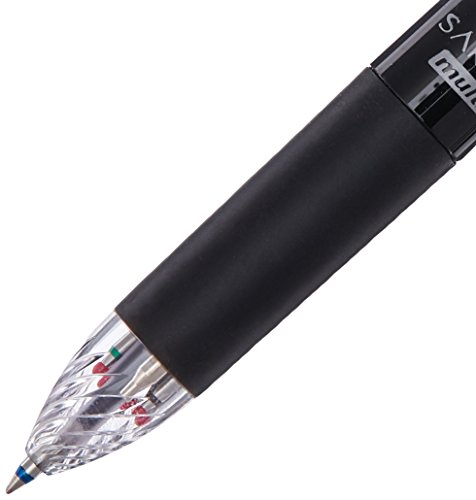 ZEBRA Multi Function Sarasa 4+S Black/Red/Blue/Green Ink 0.5mm Ballpoint Pen, 0.5mm Mechanical Pencil, Black Body, J4SA11-BK