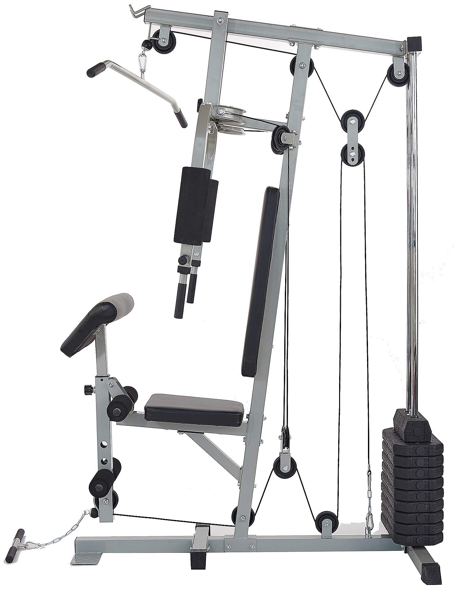 BalanceFrom RS 80 Home Gym System Workout Station with 330LB of Resistance, 125LB Weight Stack