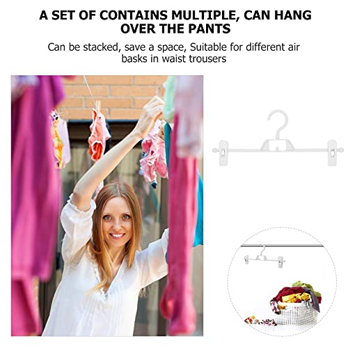 LIFKOME 10 Pack Adjustable Pants Clip, Adjustable Pants Hanger Clips, Plastic Multifunction Drying Rack, Non- Slip Pants Clip, Cloth Hangers with Adjustable Anti- Rust Clips for Pan Skirt Clothes