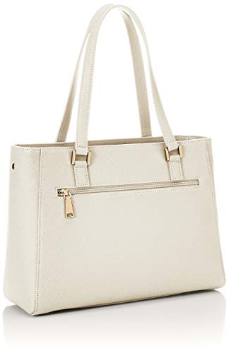 Patrick Cox PXLHKCH2 Tote Bag, Shoulder Bag, Shape, Saffiano Embossed Leather, A4 Just Size, Lightweight, 2-Way, Long Shoulder, White