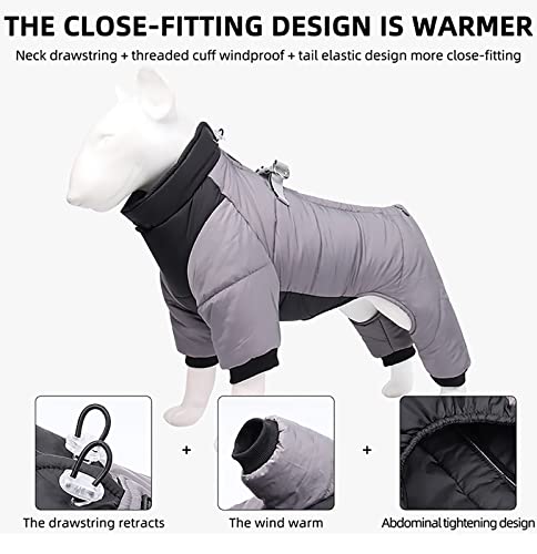 Duleylv Dog Winter Coat Thick Warm Dog Jacket Reflective Dog Sweaters Windproof Dog Clothes for Small Medium Large Dogs Comfortable Pet Apparel for Cold Weather,Yellow,2XL
