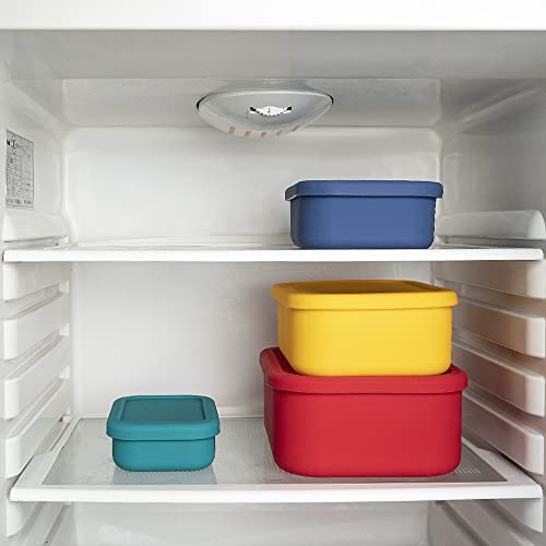 FENGCHEN Silicone Food Storage Containers Set 4 Kinds Of Different Sizes And Colors Silicone Containers With Lids Silicone Meal Prep Freezer To Oven